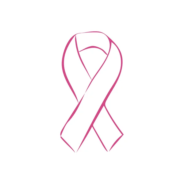 Cancer ribbon outline | Outline of a pink ribbon. Breast cancer ...