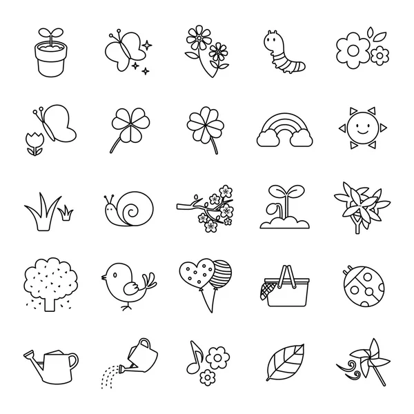 Leaves of plants or trees outlines vector icons Stock Vector Image by ...