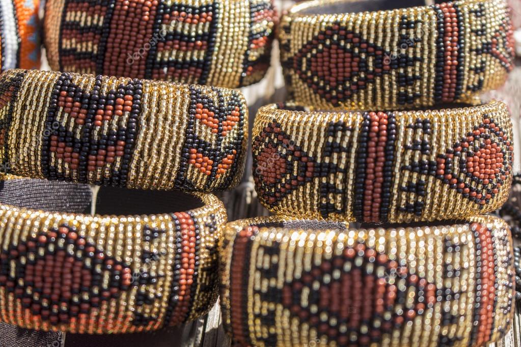 Local craft market in South Africa. Unique handmade colorful beads ... Local craft market in South Africa. Unique handmade colorful beads ...