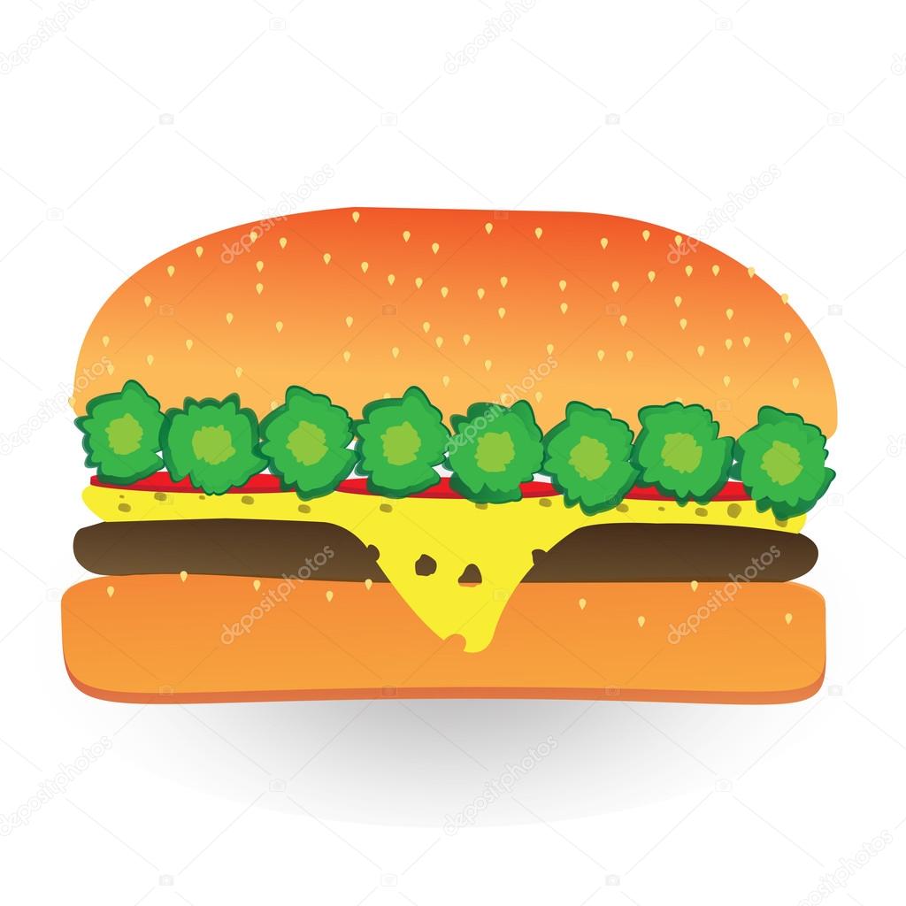 Drawing hamburger patties Stock Vector by ©Artverau 90625584
