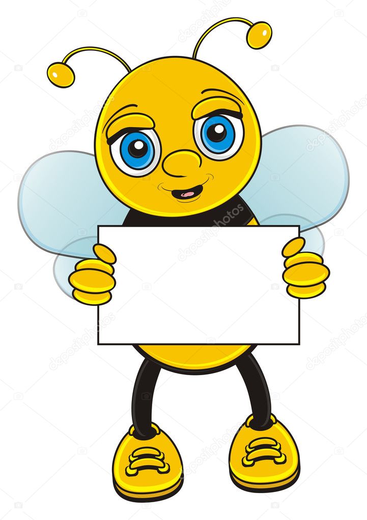 Cute and smiling bee Stock Illustration by ©tatty77tatty #123905278