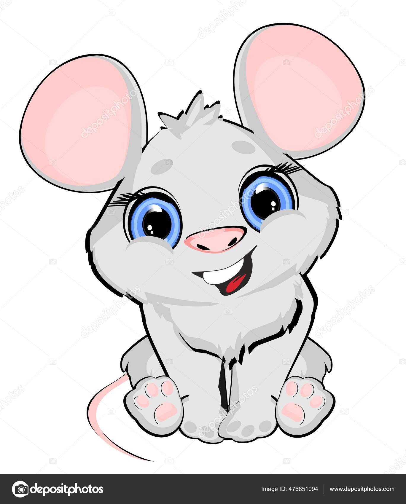 Little Mouse Sit Smiling Stock Illustration by ©tatty77tatty #476851094