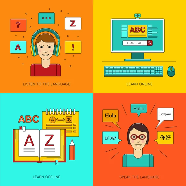 Language learning Vector Art Stock Images | Depositphotos