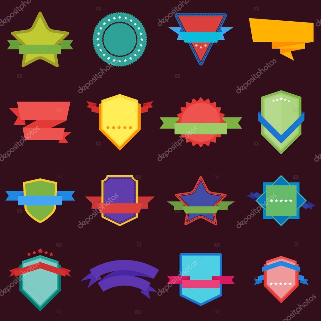 Collection of Vector Abstract Label, Sticker, Tags Stock Vector by ...