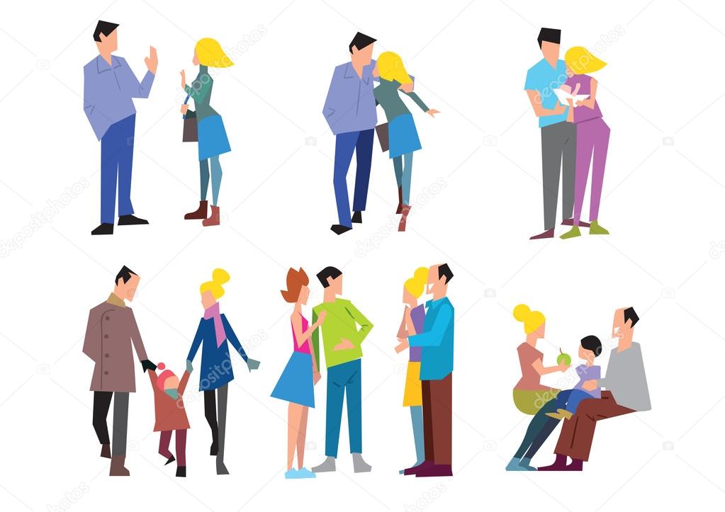 Stages family isolated on white background. Stock Vector Image by ...