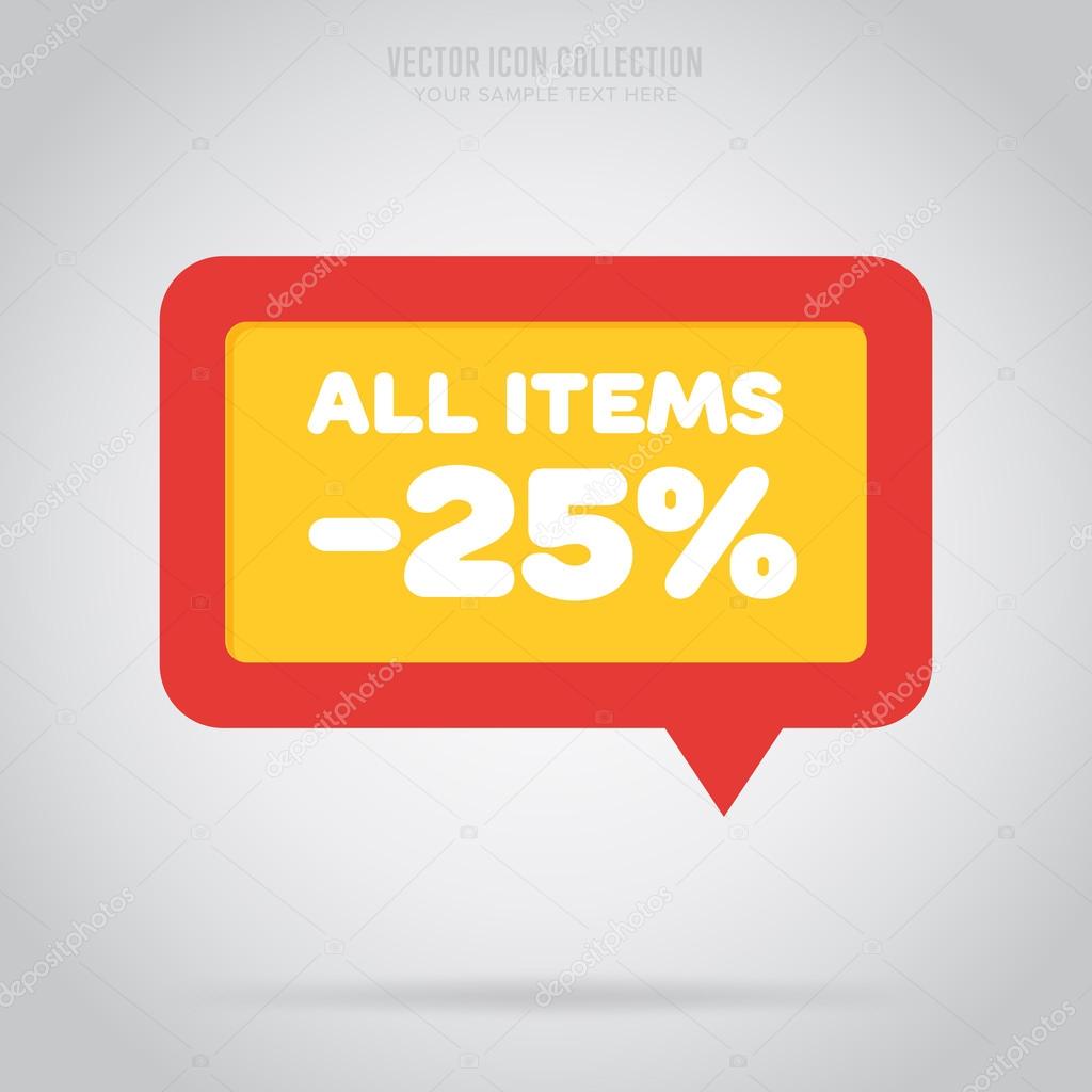 Advertisement sticker, vector isoalted Stock Vector by ©studioworkstock ...