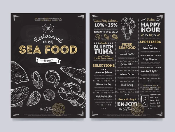 Restaurant cafe menu template design, vector Stock Vector Image by ...
