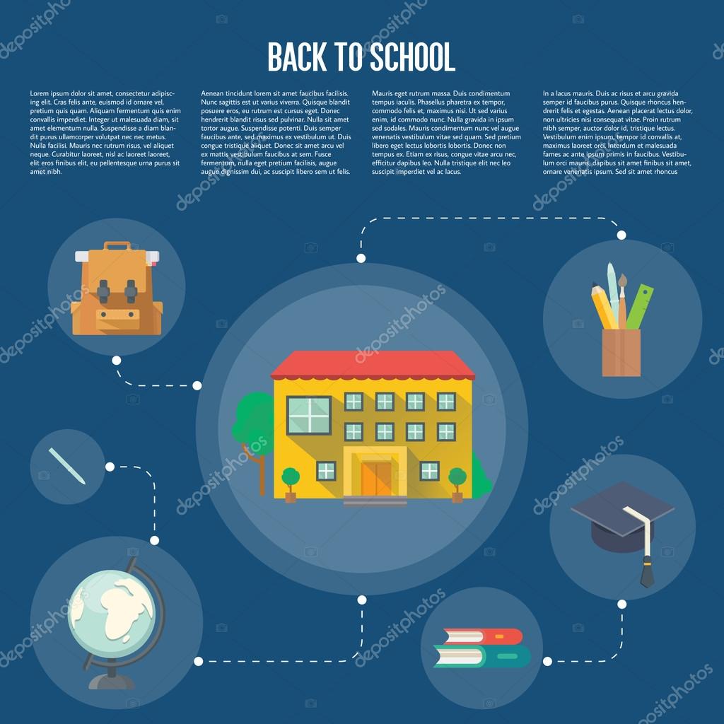 Back to school infographics concept Stock Vector Image by ...