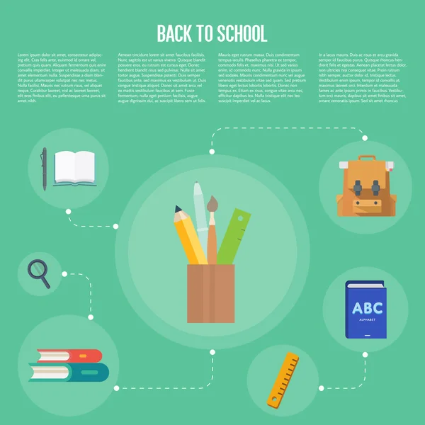 Back to school infographics concept Stock Vector Image by ...