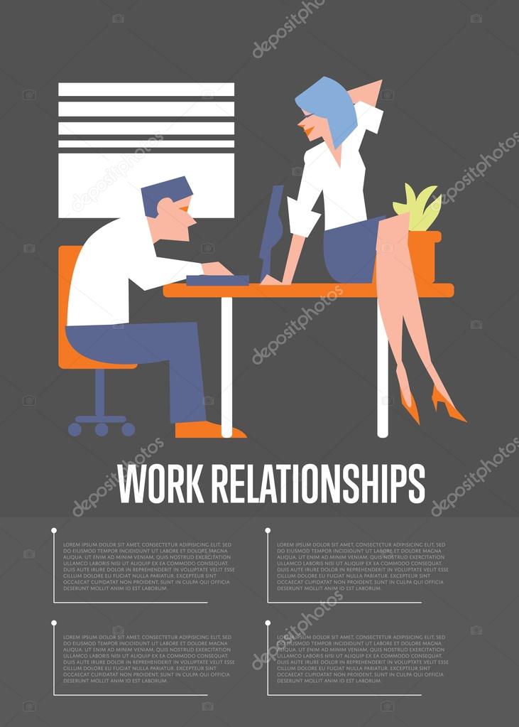 Work relationships banner with businesspeople Stock Vector Image by ...