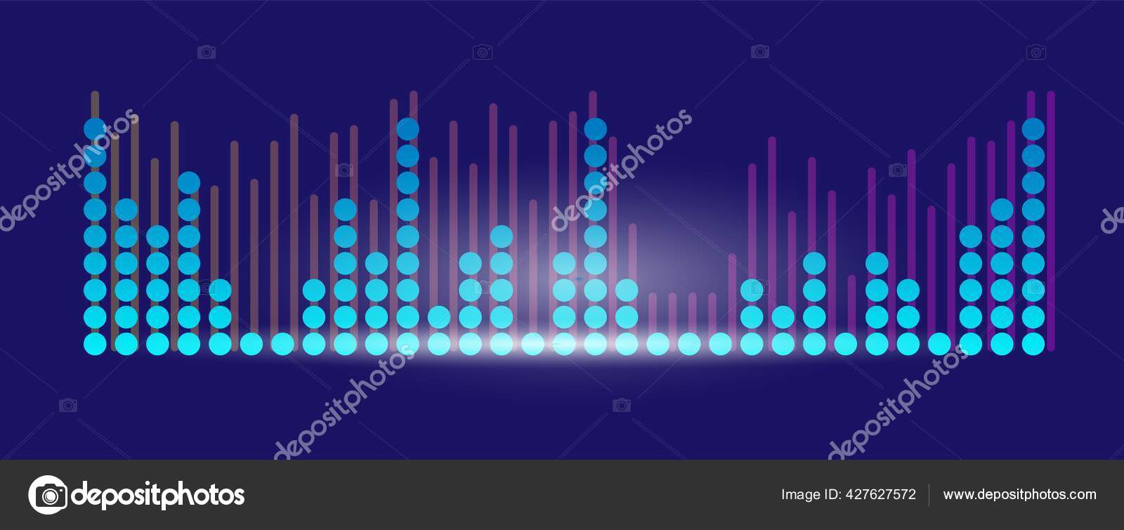 Audio player equalizer sound wave on dark background Stock Vector Image ... Audio player equalizer sound wave on dark background Stock Vector Image ...