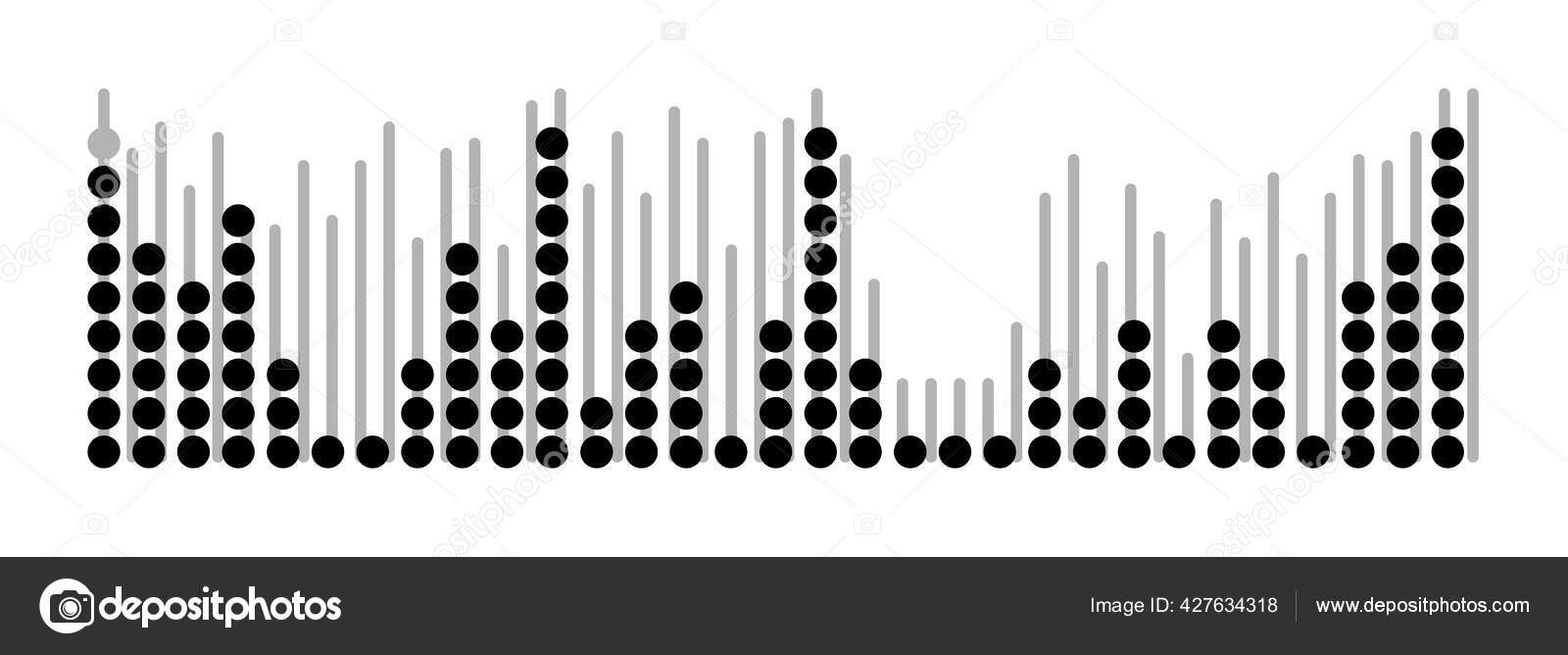 Sound wave chart with circle and line isolated on white Stock Vector by ...