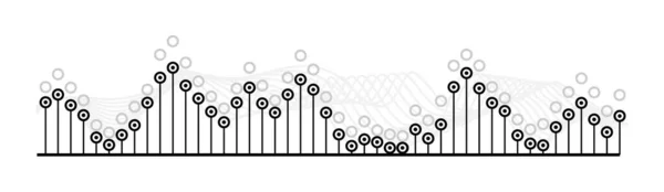 Sound wave chart with circle and line isolated on white Stock Vector by ...