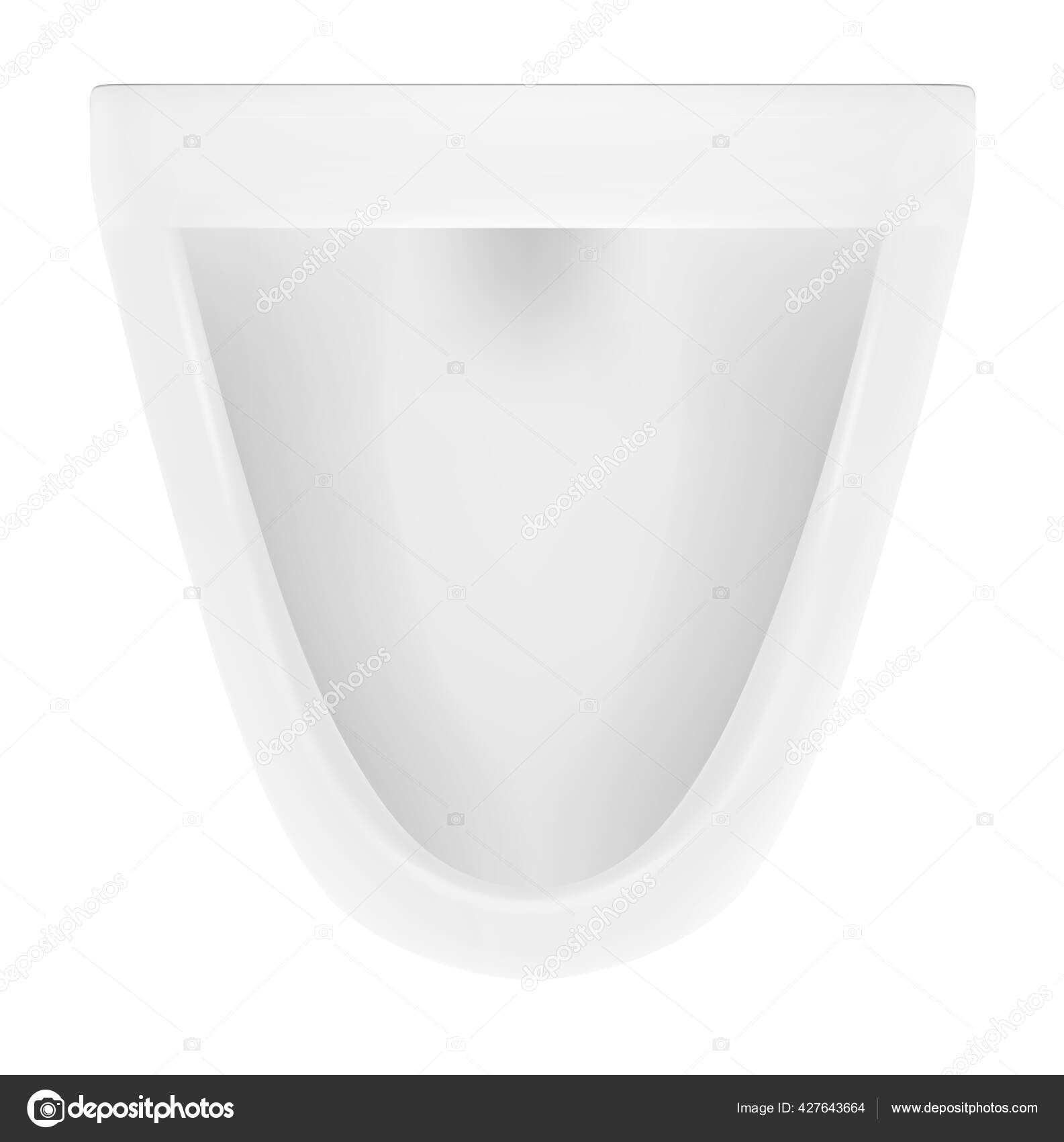 Inodoro realista maqueta vista superior aislado en blanco Vector de ...