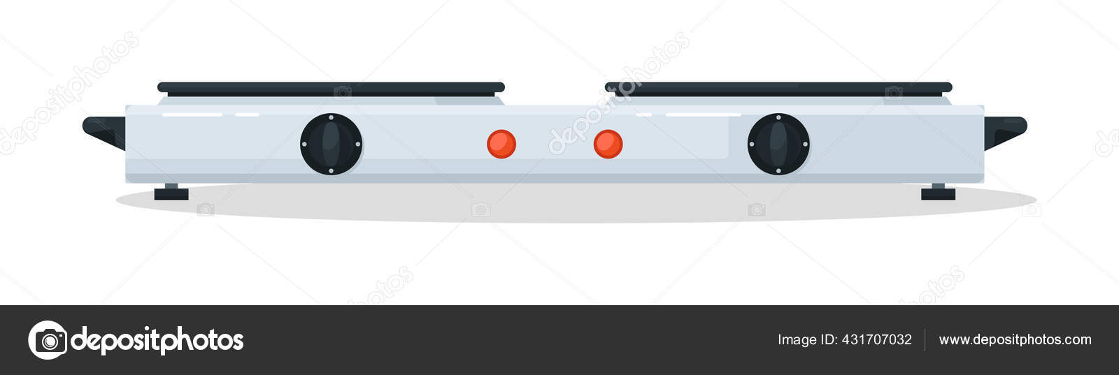 Portable electric stove isolated on white background Stock Vector by ...