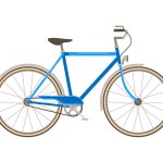 Blue bike bicycle isolated on white background Stock Vector Image by ...