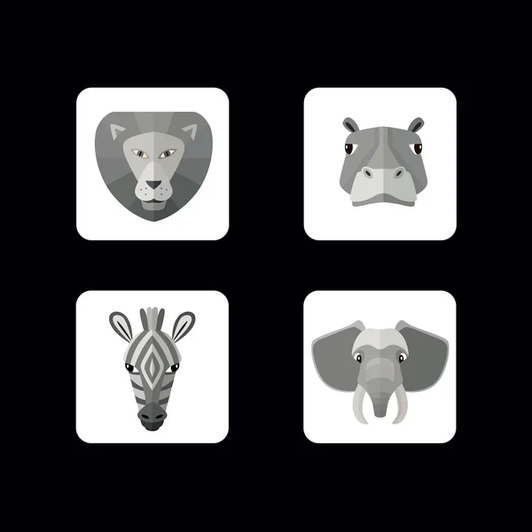 Predator animals icons. Vector format. Stock Vector Image by ...