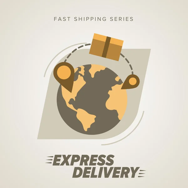 Express Delivery Symbols. Worldwide Shipping. Stock Vector Image by ...