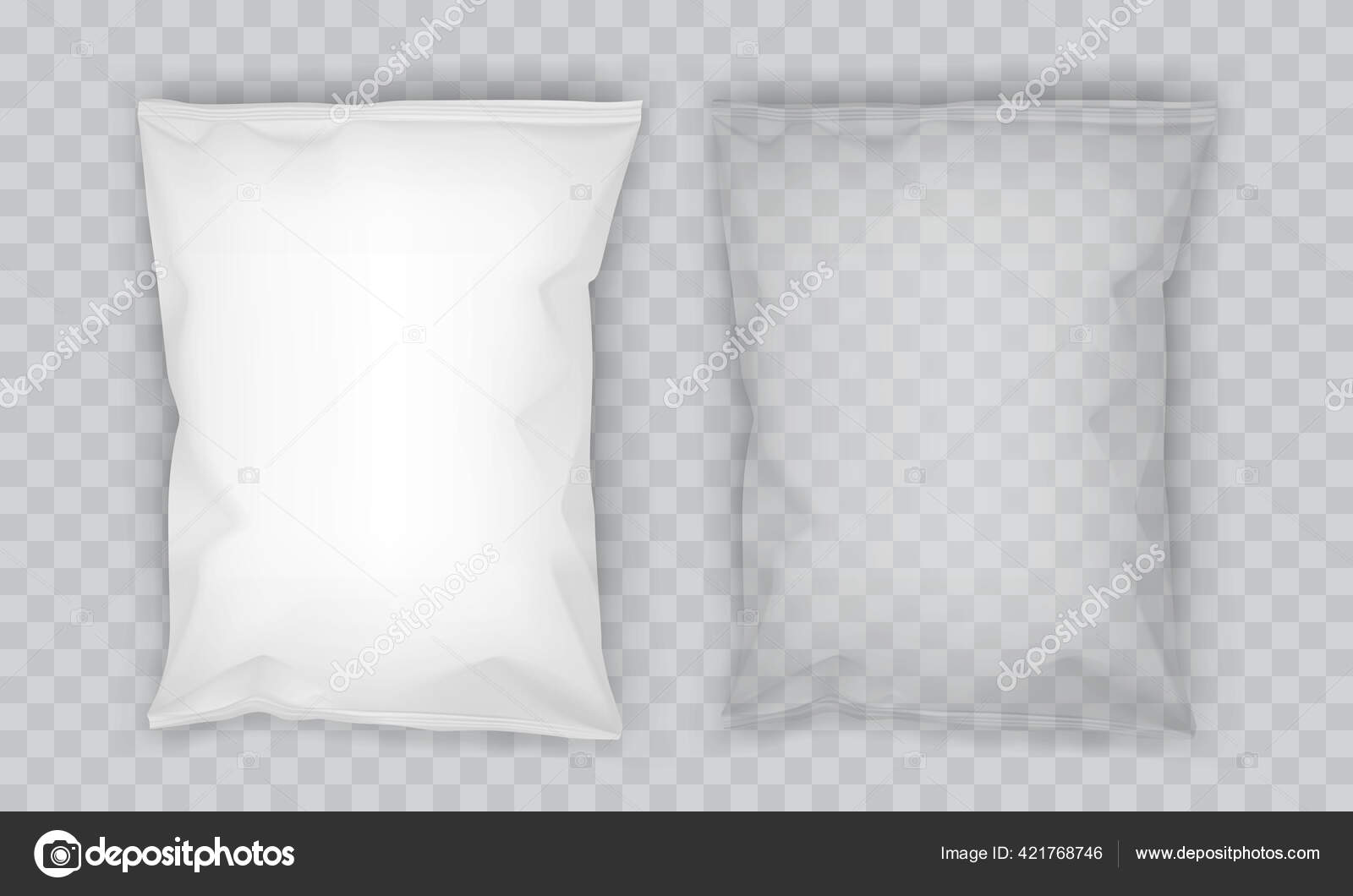 White Paper Packaging Isolated Gray Background Vector Mock Stock Vector ...