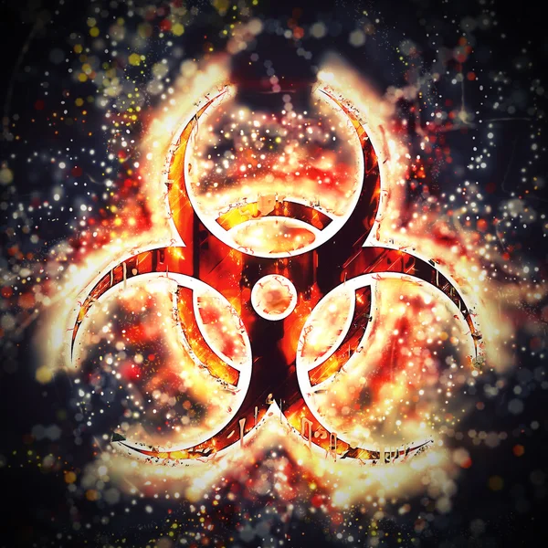 Biohazard Symbol Wallpaper Fire