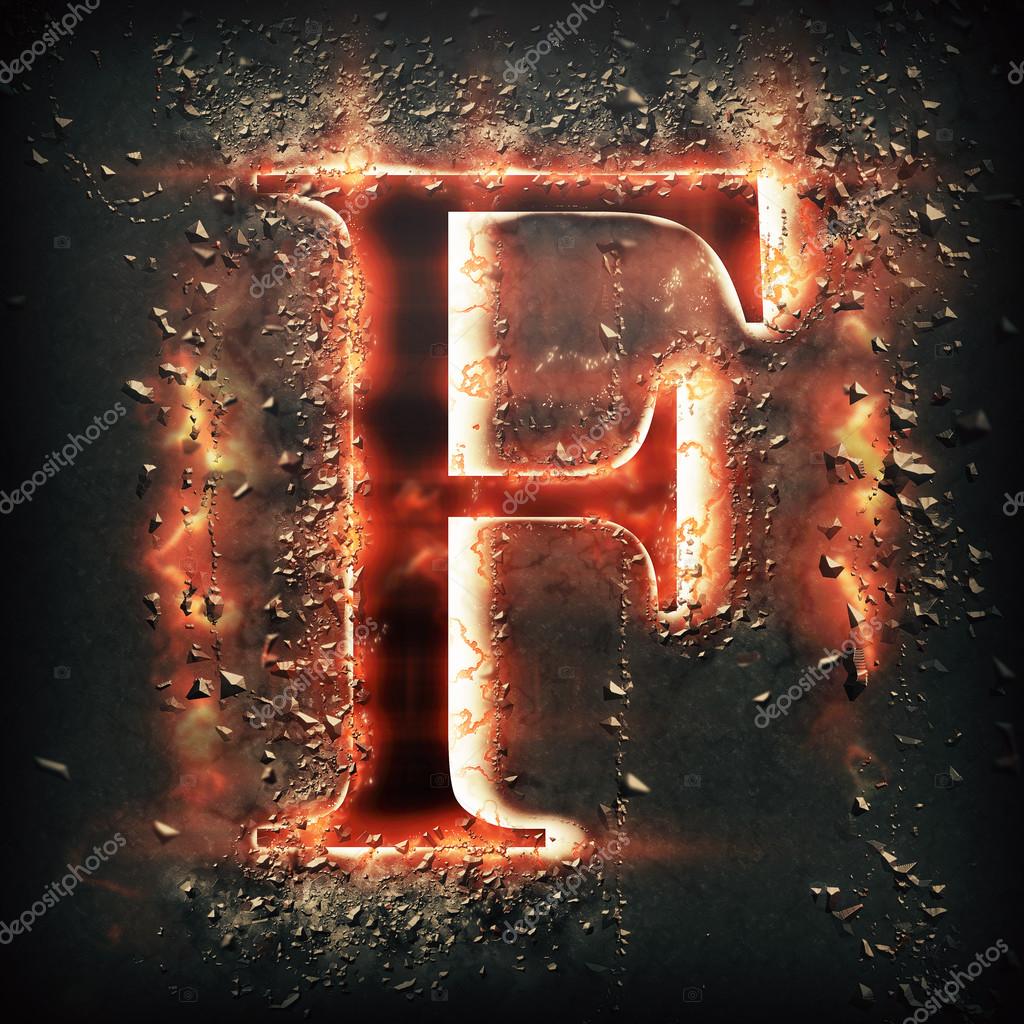 Red light letter F — Stock Photo © ornithopter #77593456