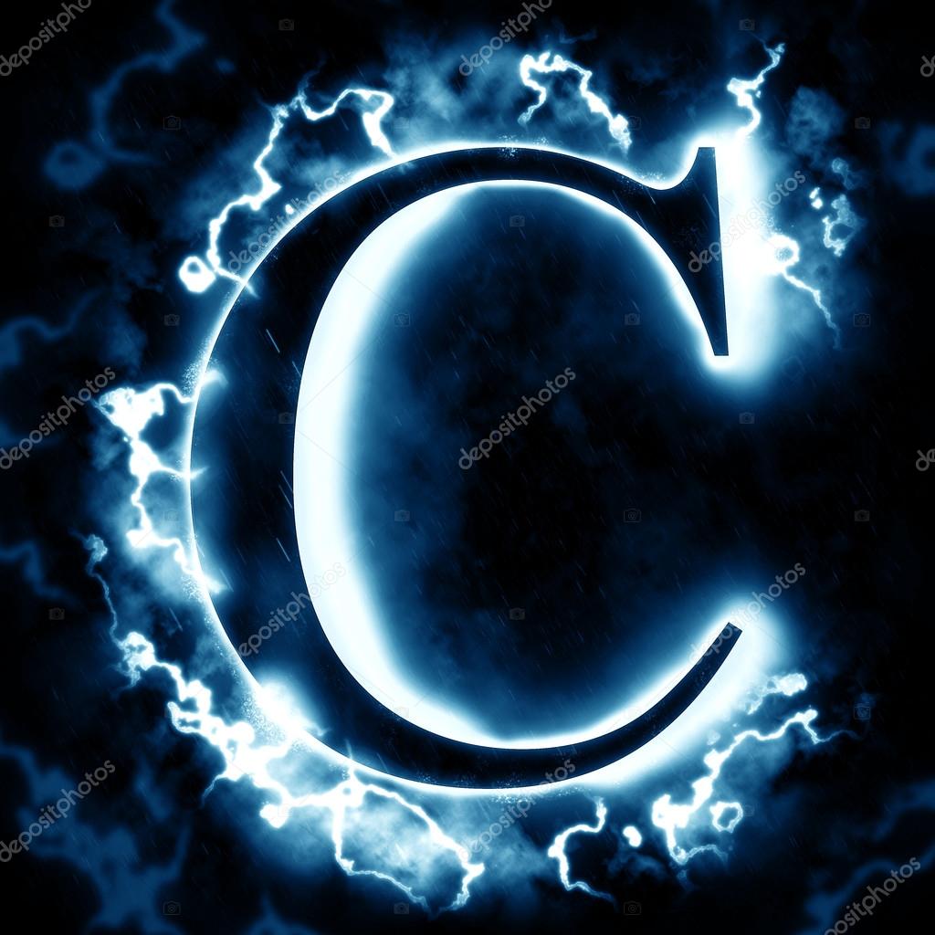 Lightning letter C — Stock Photo © ornithopter #87218516