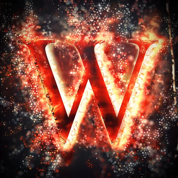 Lightning letter W — Stock Photo © ornithopter #87220422