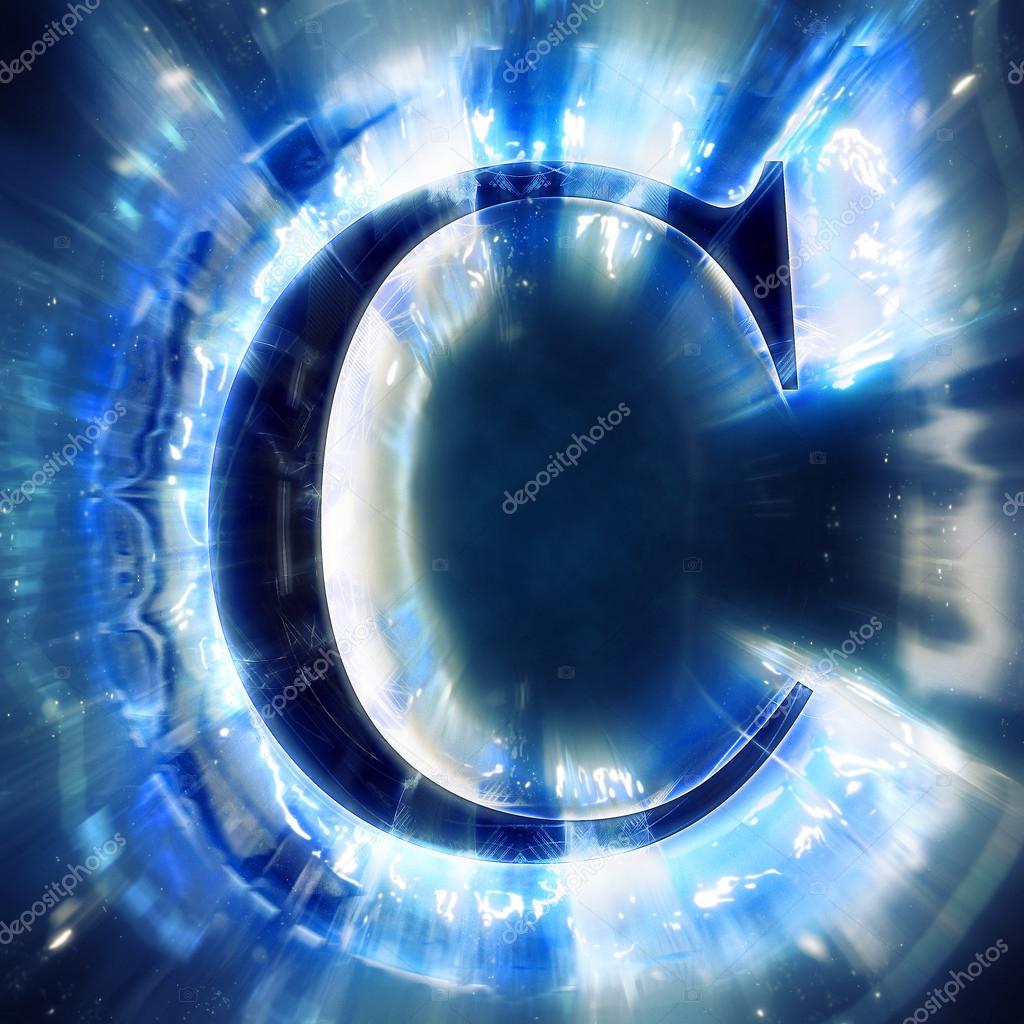 Blue Abstract Letter C — Stock Photo © ornithopter #98401974
