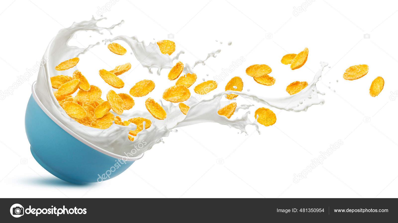 Milk Splatter Cereal In Bowl