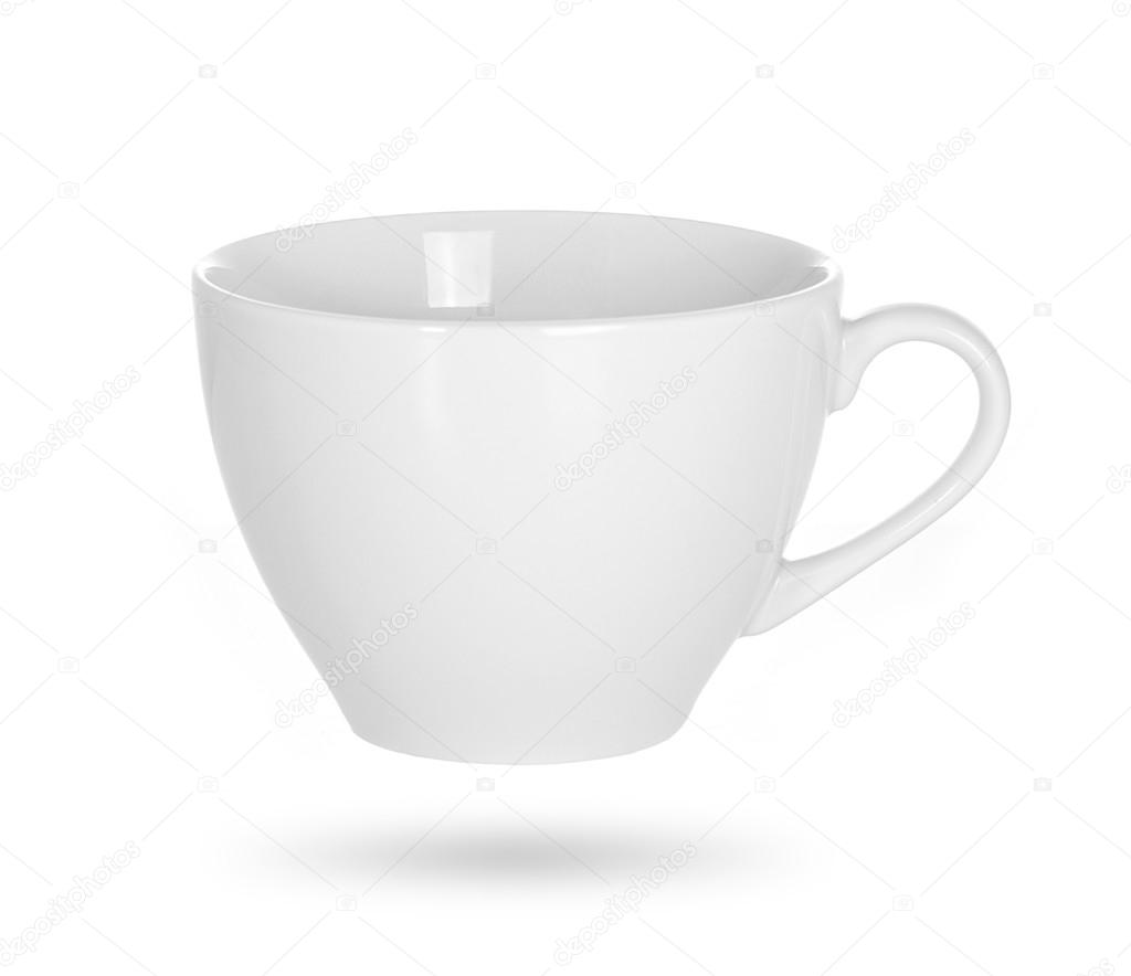 White cup isolated on white background — Stock Photo © xamtiw #80867684
