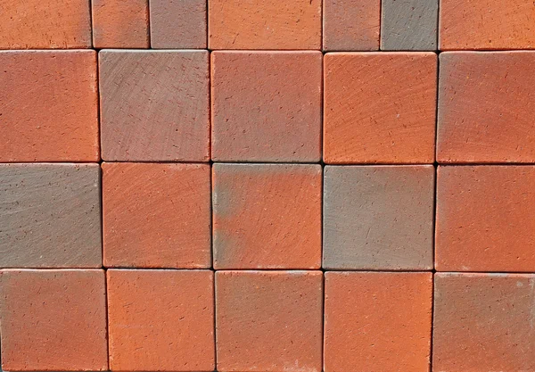 Red German Ceramic Clinker Pavers. Floor pavers in a path, detail of a ...