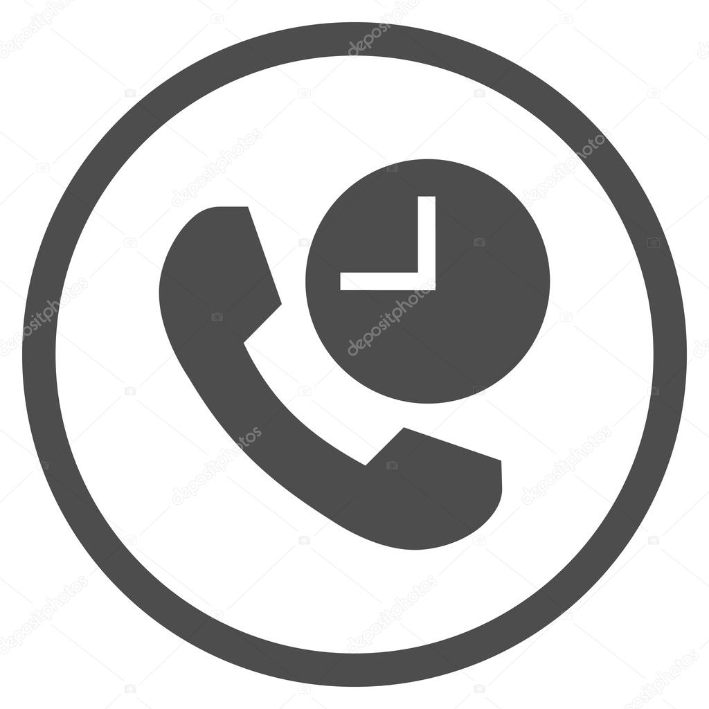 Phone Time Flat Rounded Vector Icon — Stock Vector © ahasoft #113811368