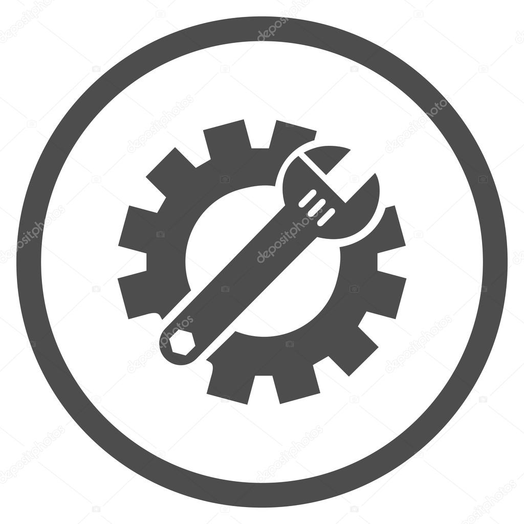 Entretien matériel Icône vectorielle arrondie plate image vectorielle ...