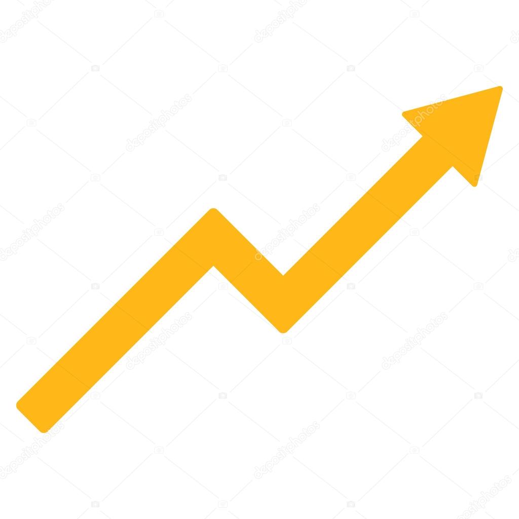 Growth Trend Chart Flat Vector Icon — Stock Vector © Ahasoft 118246506