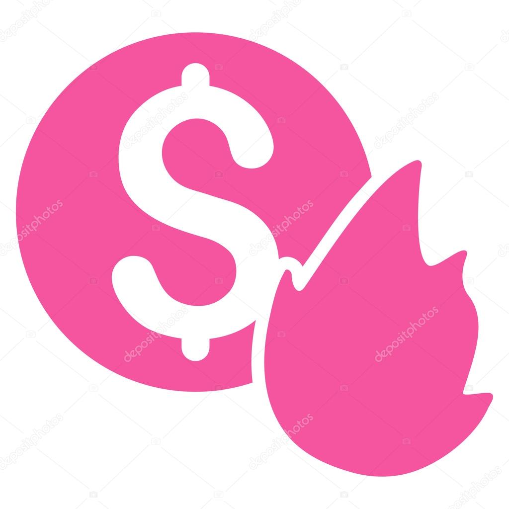 Burn Money Flat Vector Icon Stock Vector by ©ahasoft 120007082