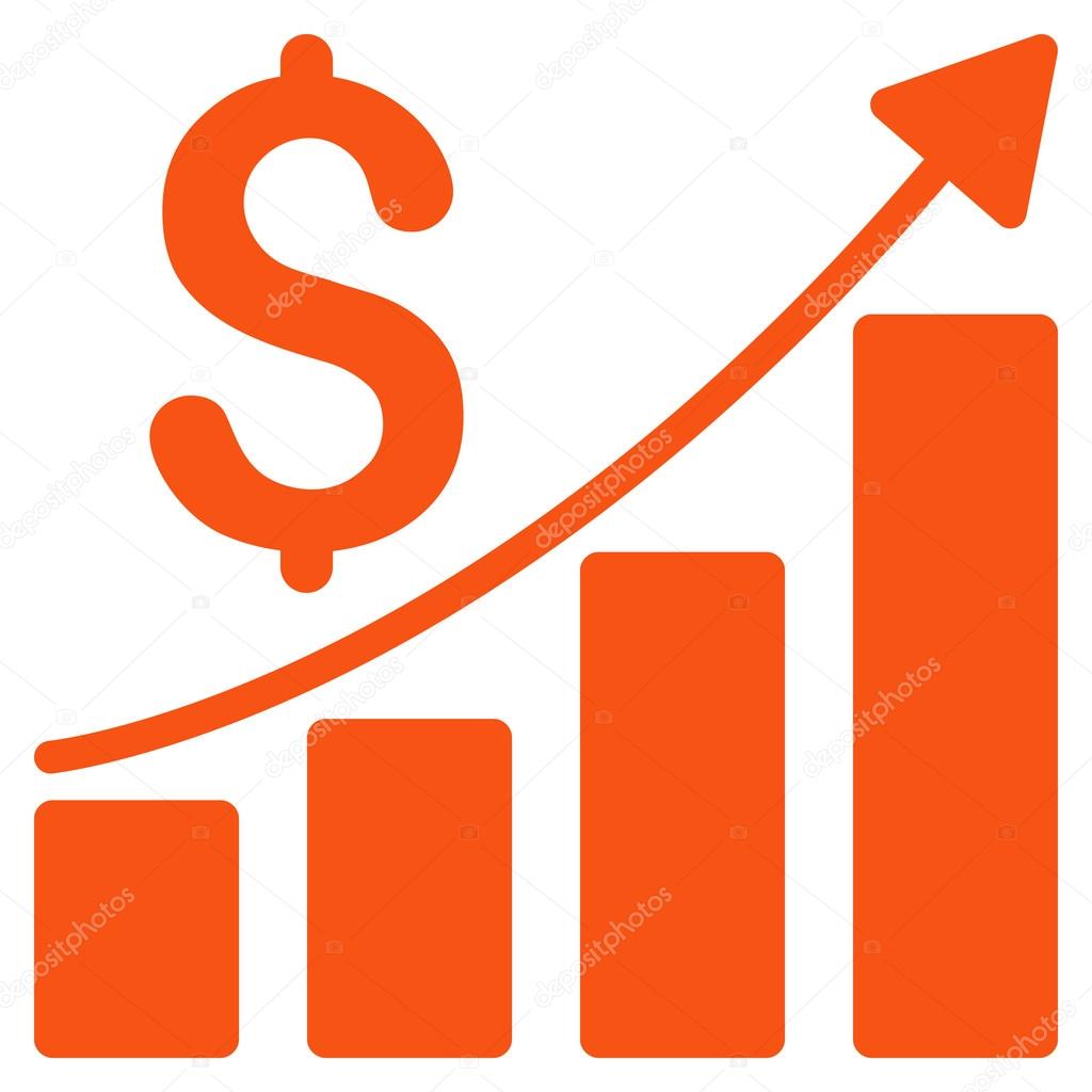 Sales Growth Chart Flat Vector Icon — Stock Vector © ahasoft #121998078