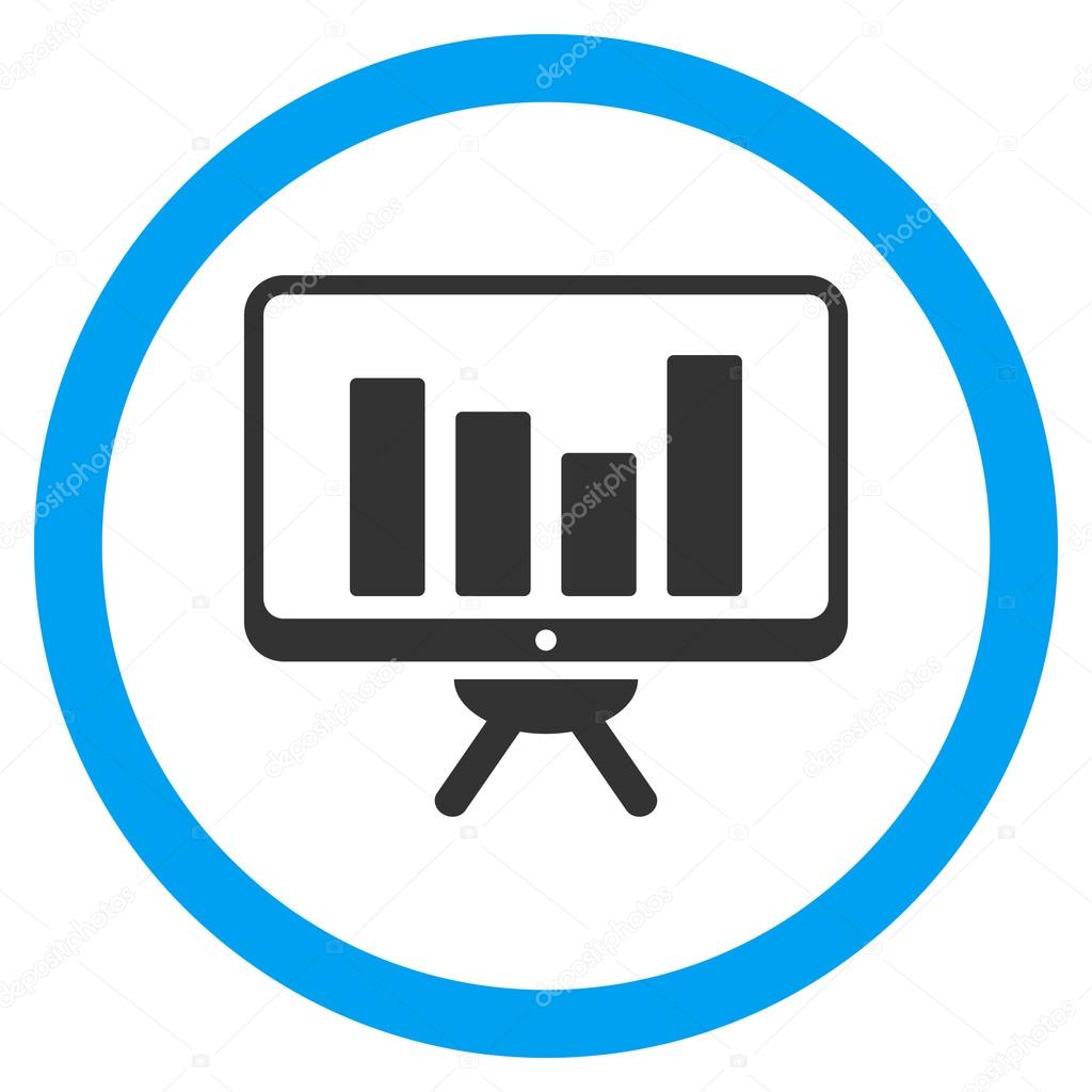 Bar Chart Monitoring Flat Rounded Vector Icon — Stock Vector © ahasoft ...