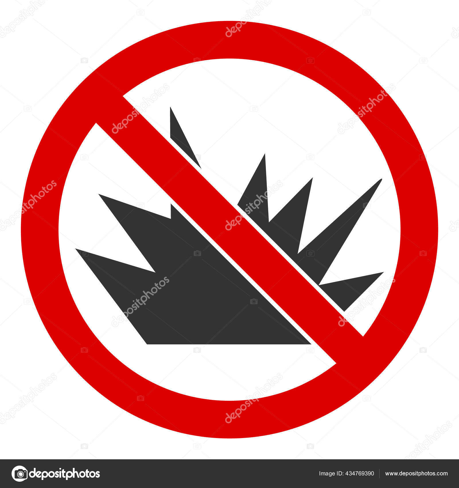 Flat Raster No Bang V2 Icon — Stock Photo © ahasoft #434769390