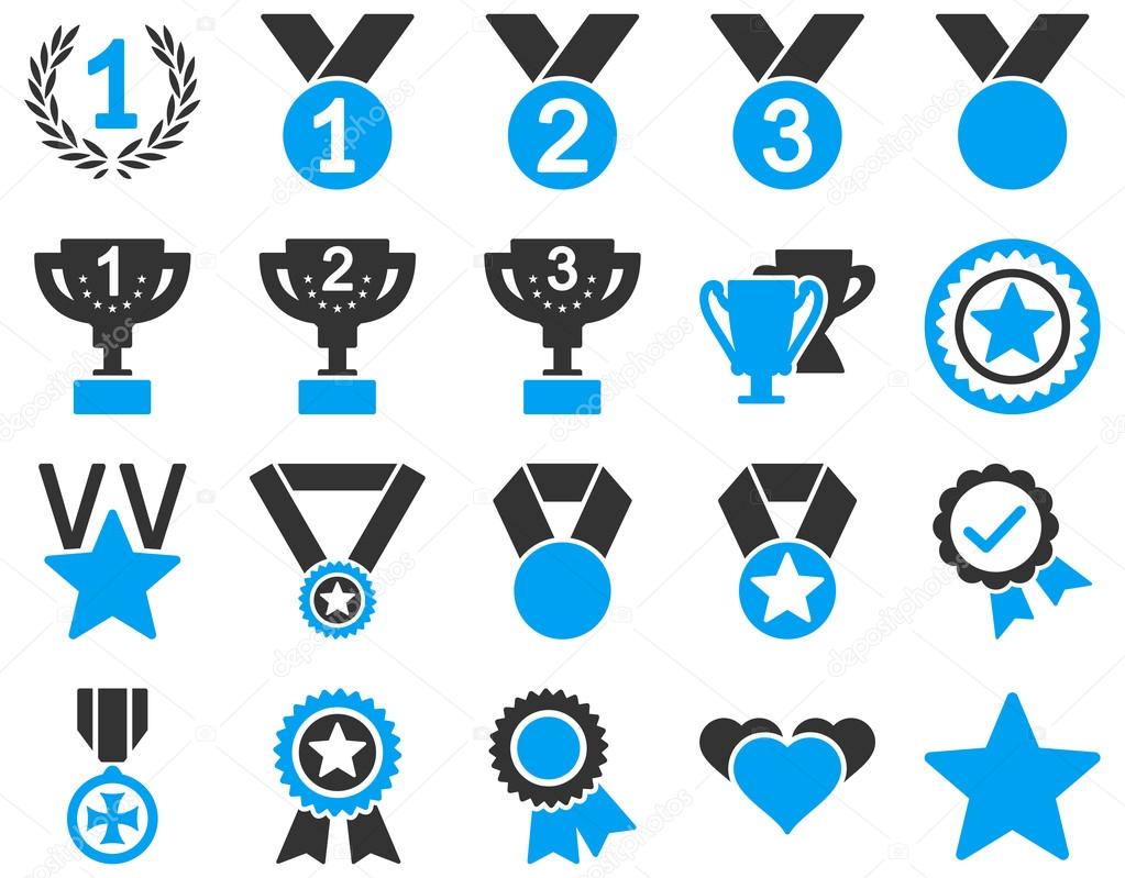 Competition and Success Bicolor Icons Stock Vector by ©ahasoft 77489646
