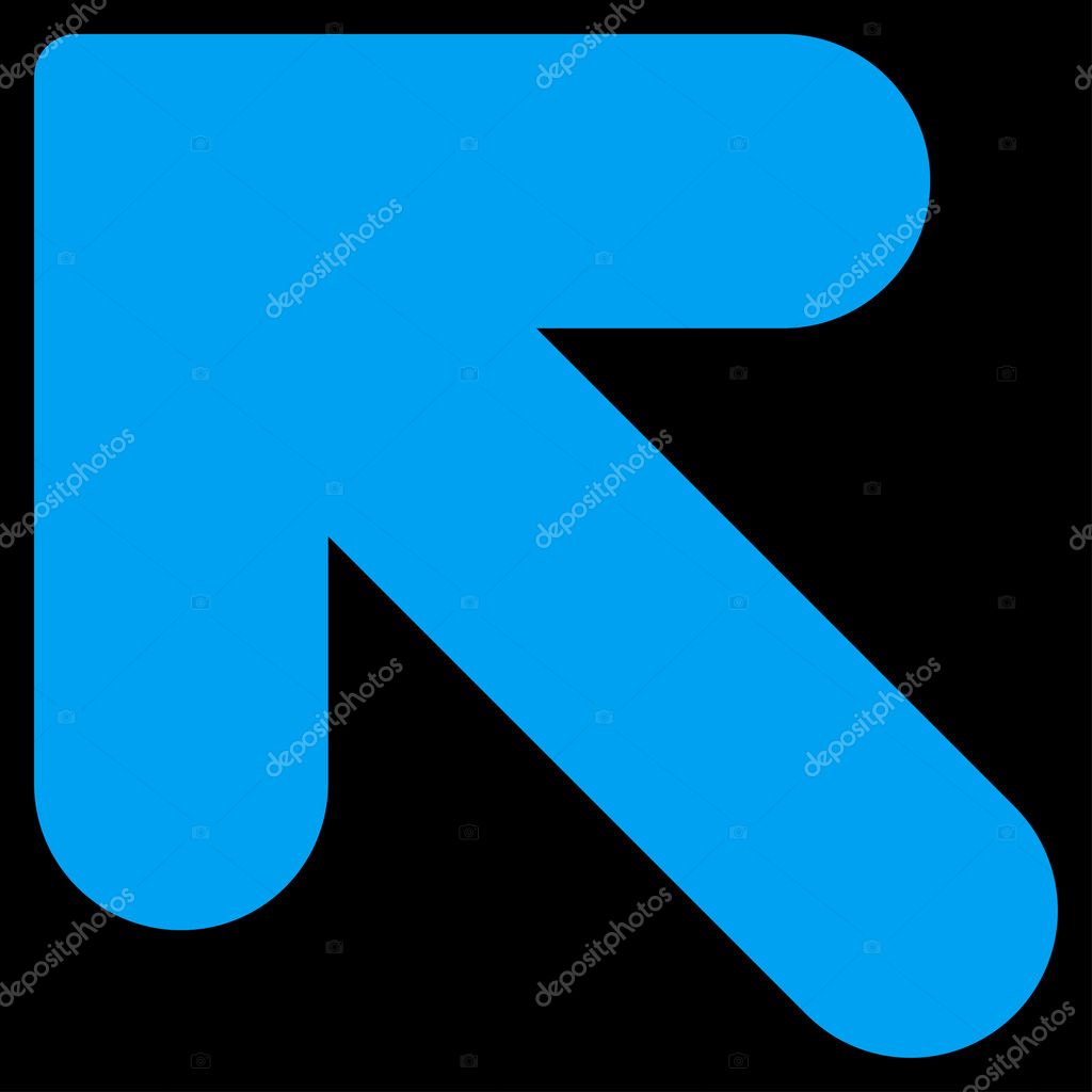 Arrow Up Left flat blue color icon — Stock Photo © ahasoft #78309698