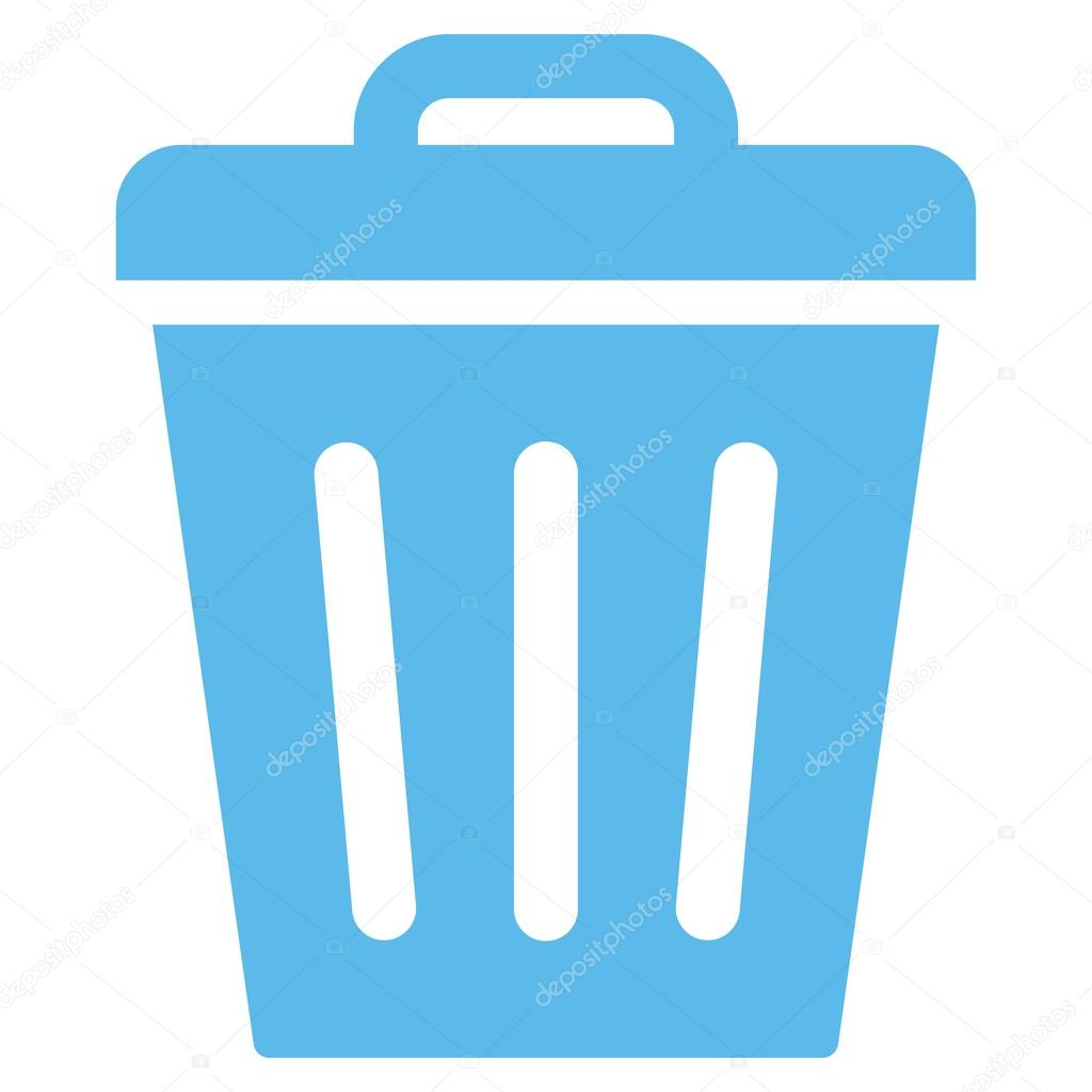 Trash Can Icon Blue