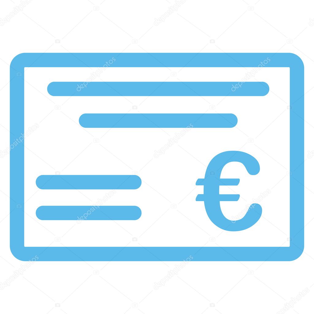 Cheque icon from BiColor Euro Banking Set — Stock Photo © ahasoft #78617134
