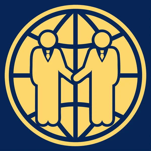 Global partnership icon from Business Bicolor Set Stock Vector Image by ...