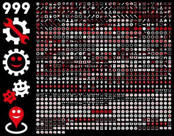 999 Tools Gears Smiles Map Markers Mobile Icons Glyph Set Stock Photo ...