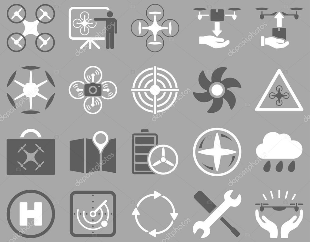 Air drone and quadcopter tool icons — Stock Photo © ahasoft #80386498