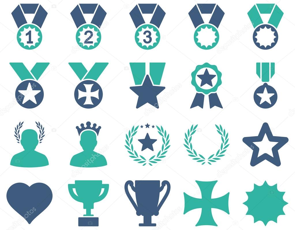 Competition and Success Bicolor Icons Stock Vector by ©ahasoft 80388414