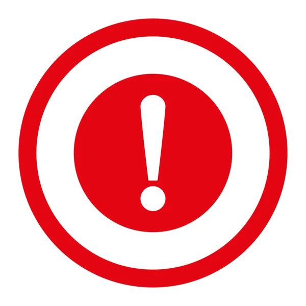 Warning flat red color icon — Stock Vector © ahasoft #84569080