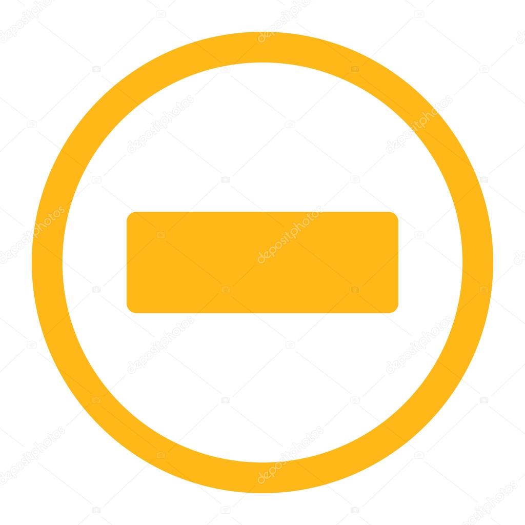 Minus flat yellow color rounded vector icon ⬇ Vector Image by © ahasoft ...