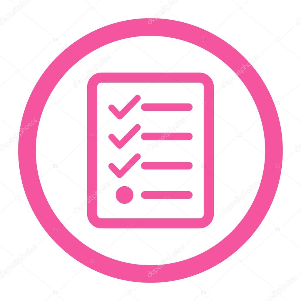 Checklist flat pink color rounded vector icon — Stock Vector © ahasoft ...