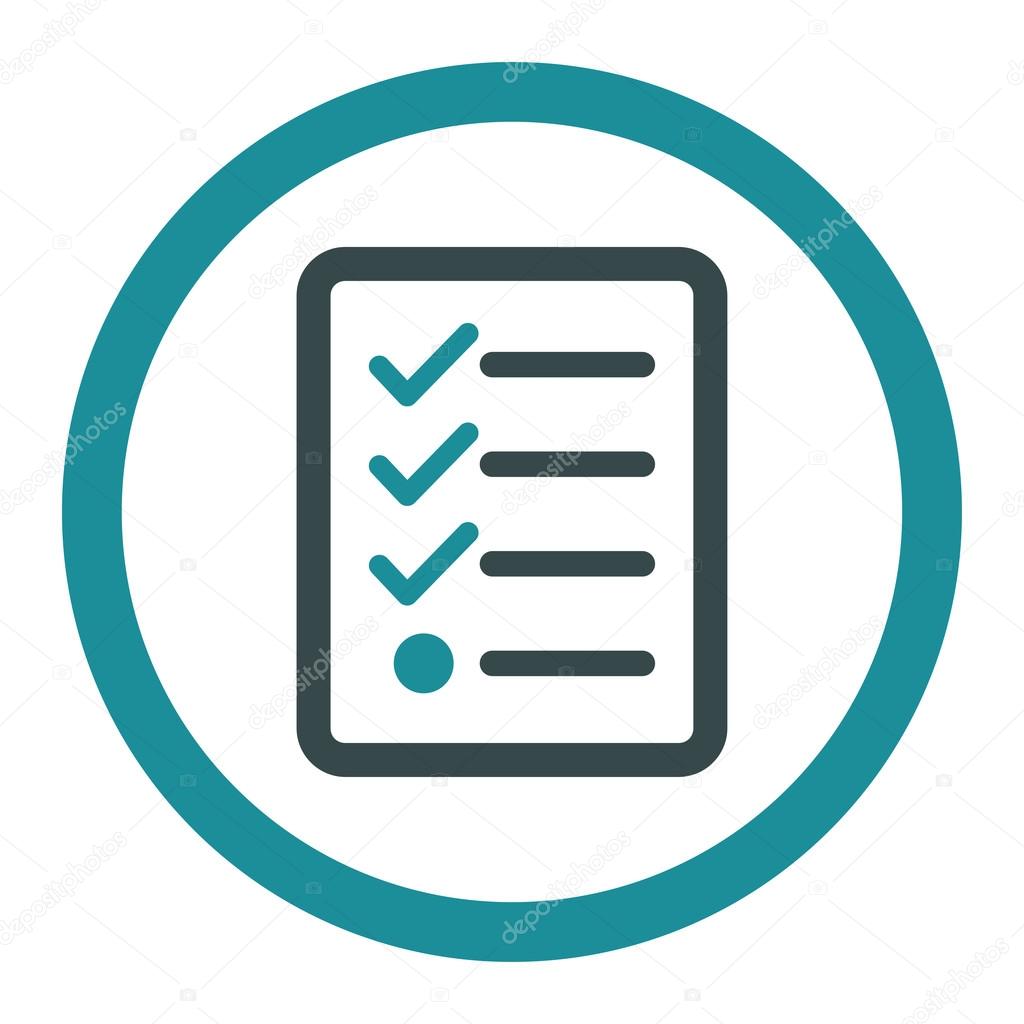 Checklist flat soft blue colors rounded vector icon Stock Vector Image ...